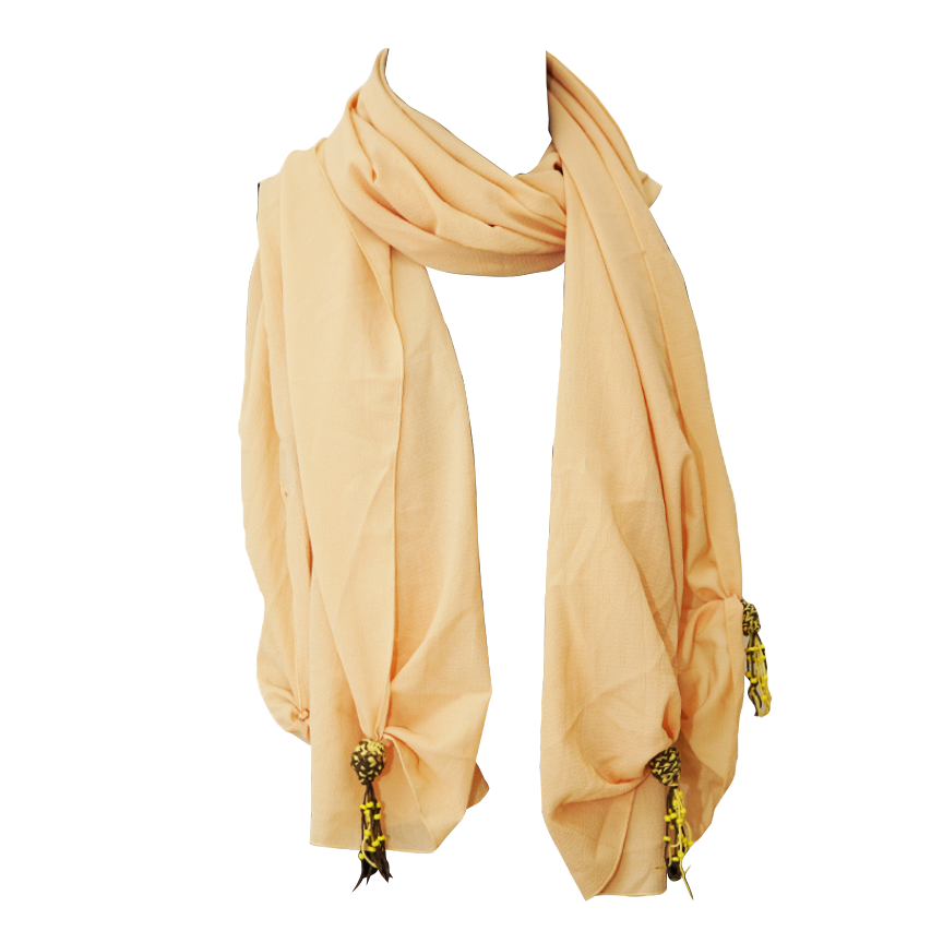 Syal Leher Polos Scarf Leher Pasmina Panjang Krem Crepe Rajut Hitam ...