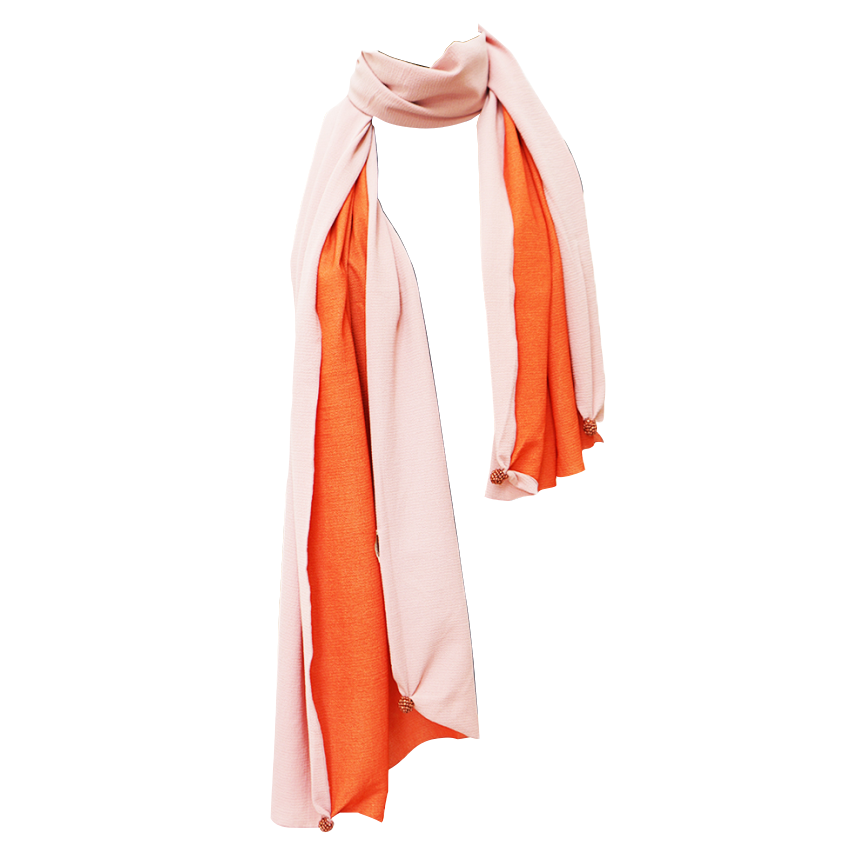 Syal Leher Polos Scarf Leher Bolak Balik Pasmina Panjang Crepe Pink ...