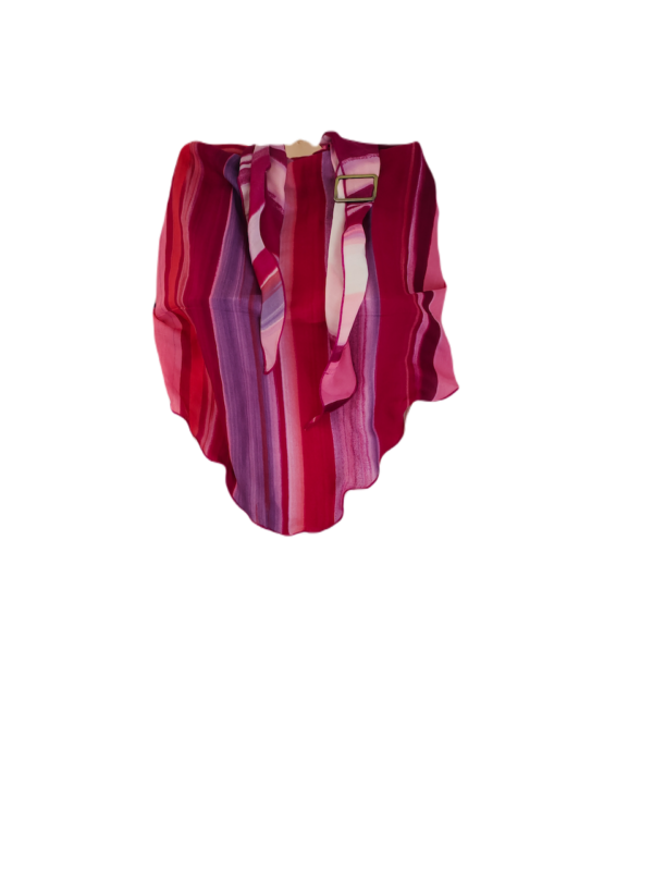 Syal Segitiga Syal Korea Scarf Leher Satin Pink Lurik Scarf Kepala ...